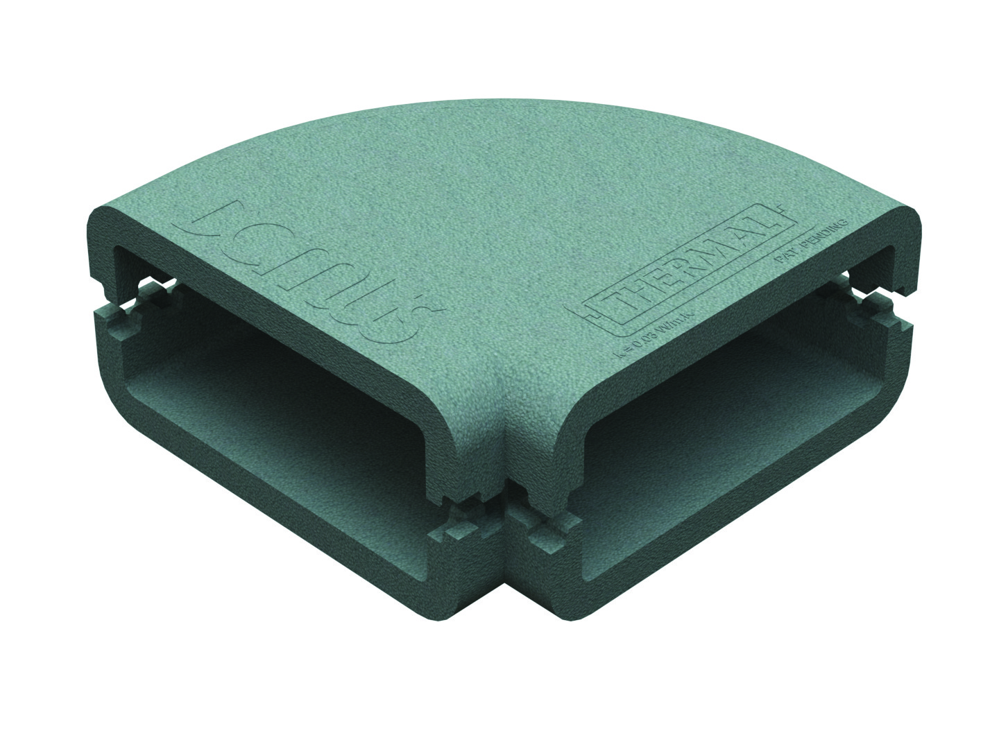 Megaduct 220x90 Duct Insulation 90º Horizontal bend - Domus Ventilation